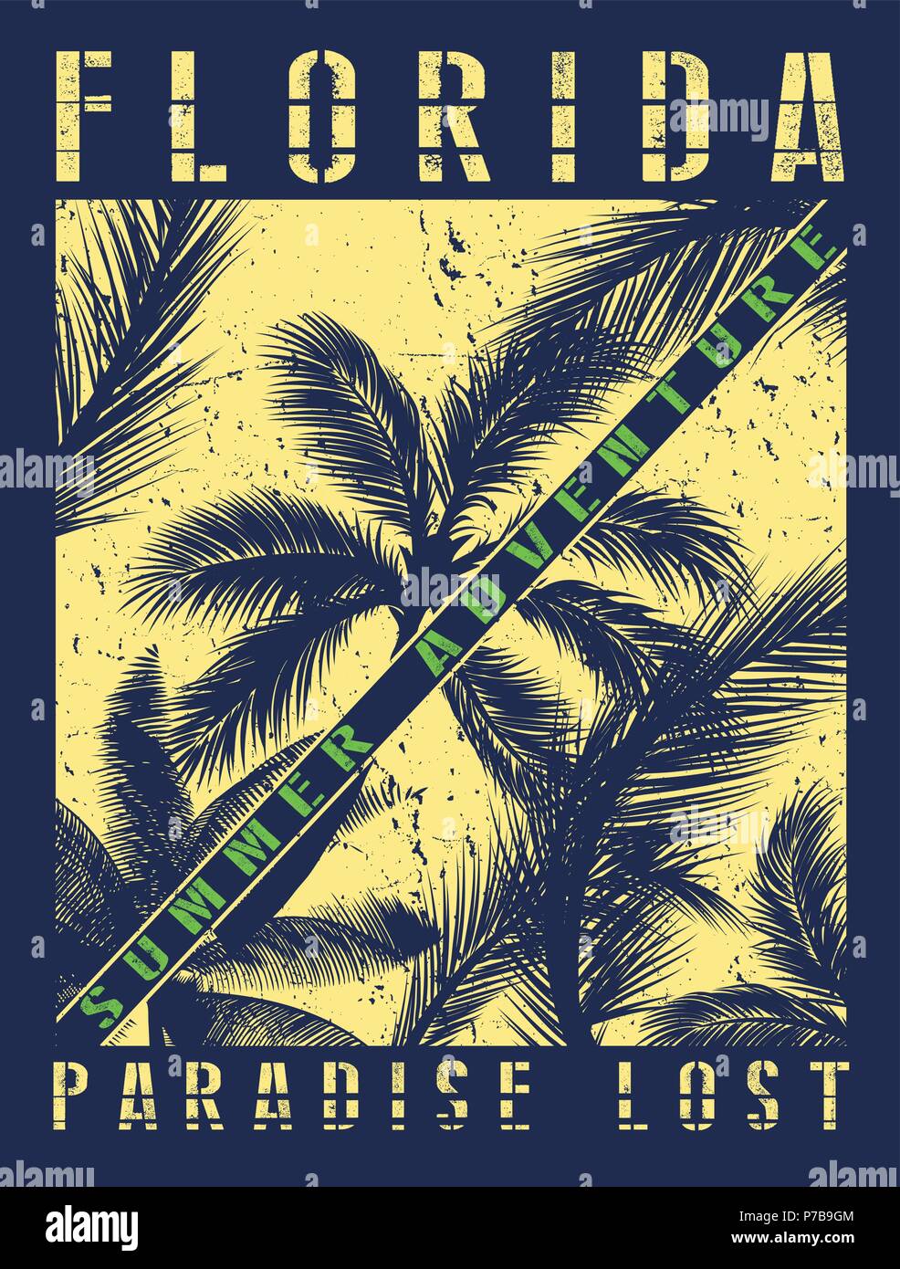 Florida summer tee graphic design Stock Vector Image & Art - Alamy