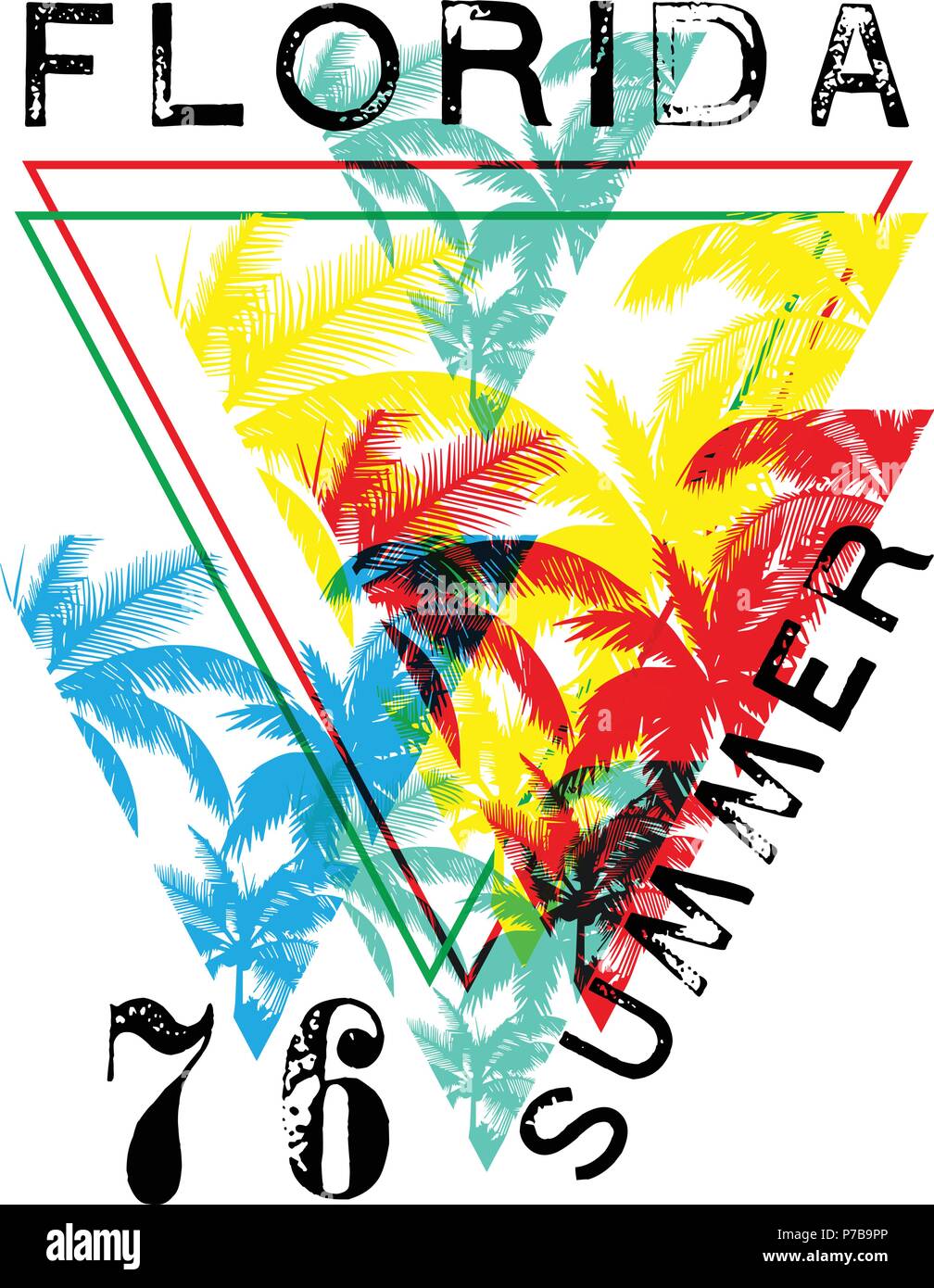 Florida summer tee graphic design Stock Vector Image & Art - Alamy