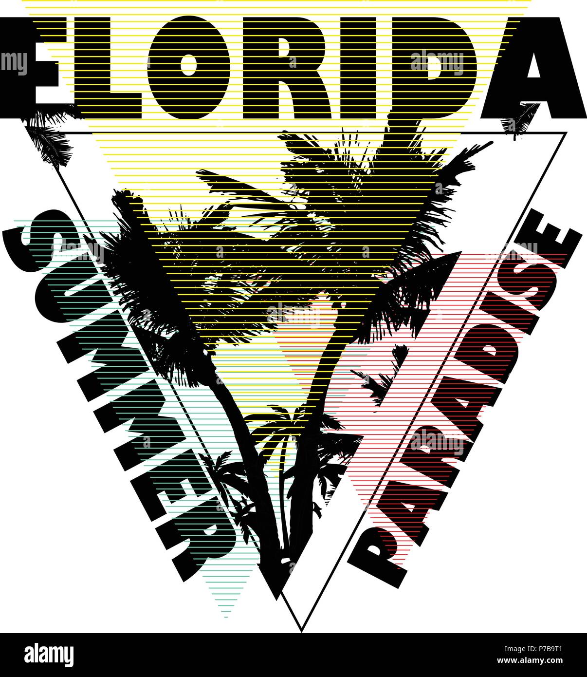 Florida sunrise surfer Stock Vector Images - Alamy