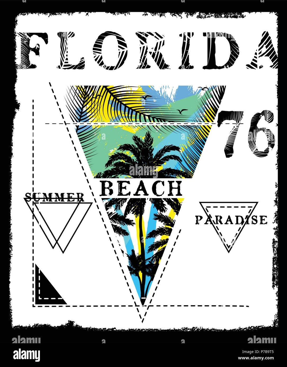 Florida summer tee graphic design Stock Vector Image & Art - Alamy