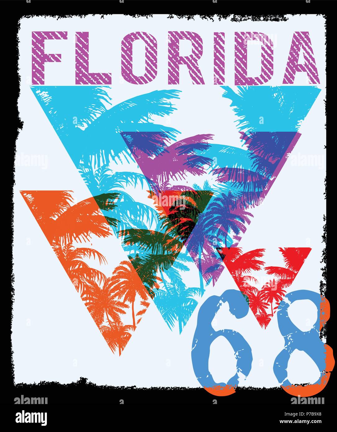 Florida summer tee graphic design Stock Vector Image & Art - Alamy