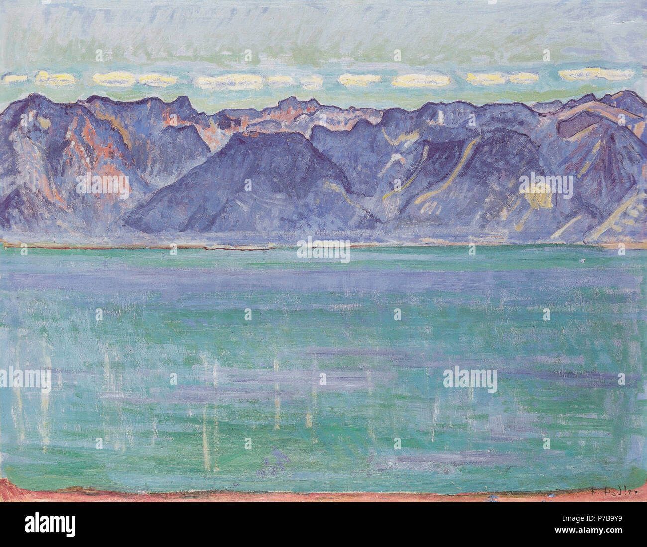 . Lake Geneva with the Savoy Alps circa 1906 45 Hodler - Genfersee mit ...