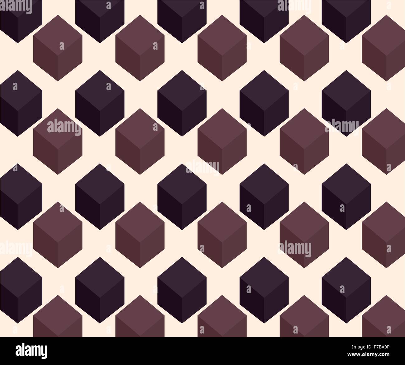 pattern of cubes shapes, colorful design. vector illustration Stock ...