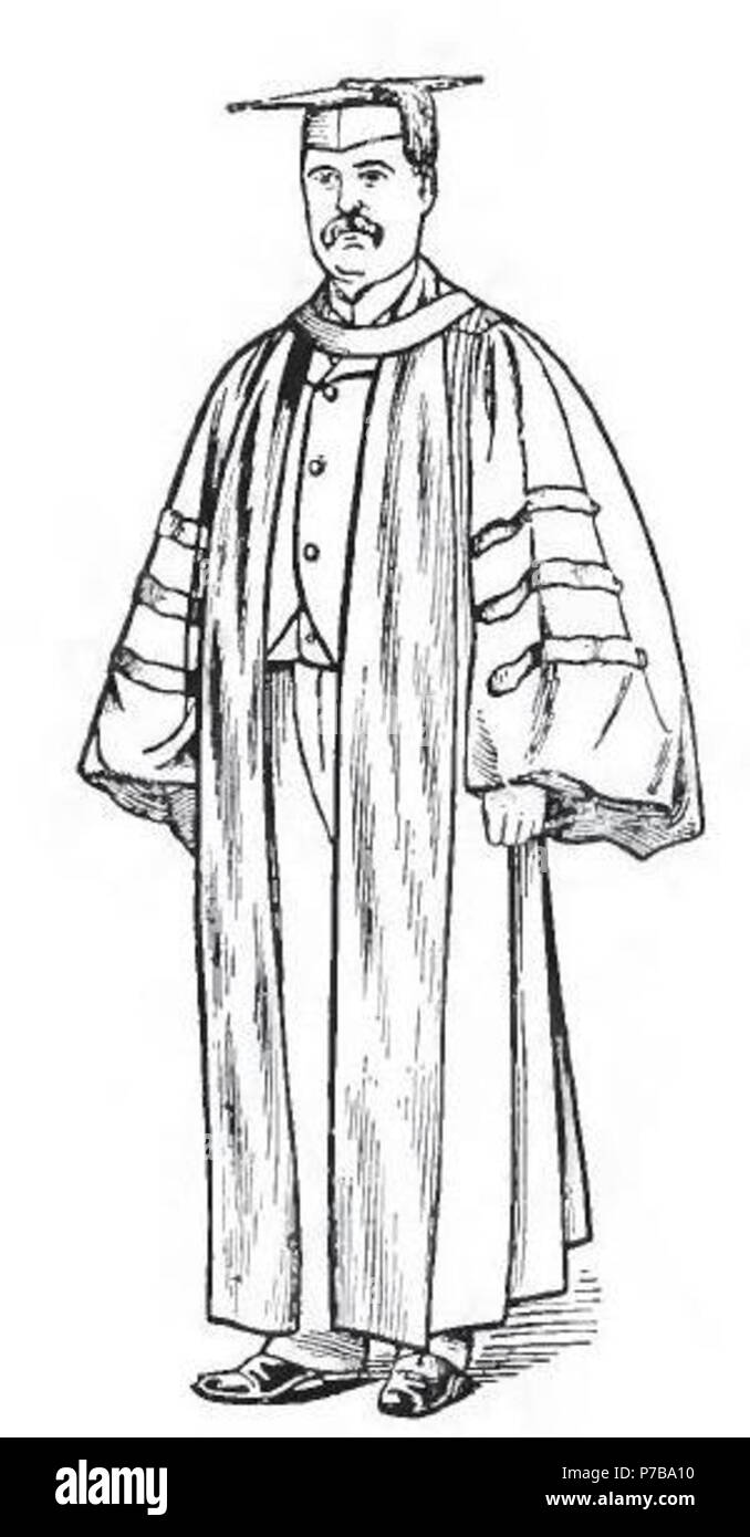 English: This image shows an academic gown as worn by someone of the ...