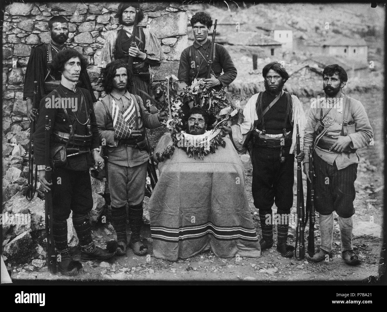 English: IMARO band of Atanas Karshakov in the village of Dambeni