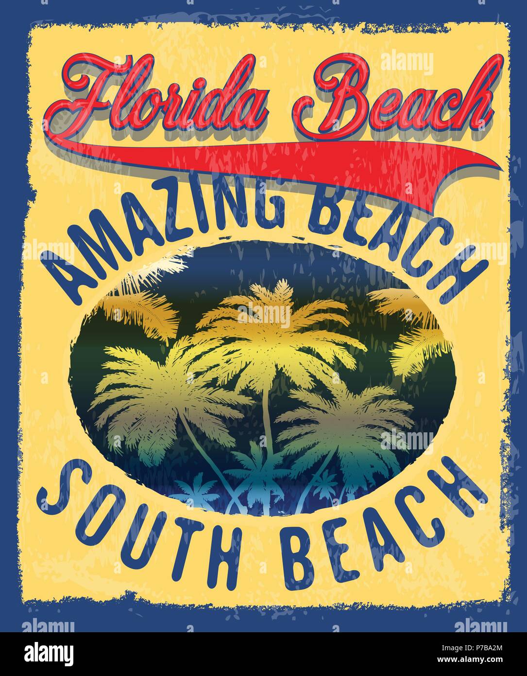 Florida summer tee graphic design Stock Vector Image & Art - Alamy