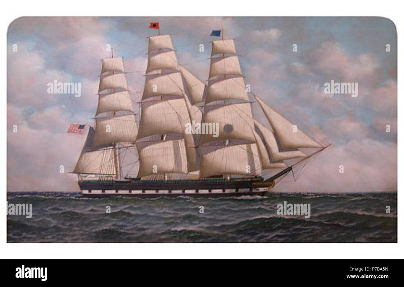 Charles H. Marshall, Schiff der Black Ball Line . 1916 46 Black Ball ...