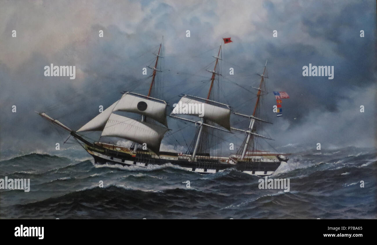 English: Great Western of the U. S. Black Ball Line by Antonio Jacobsen ...