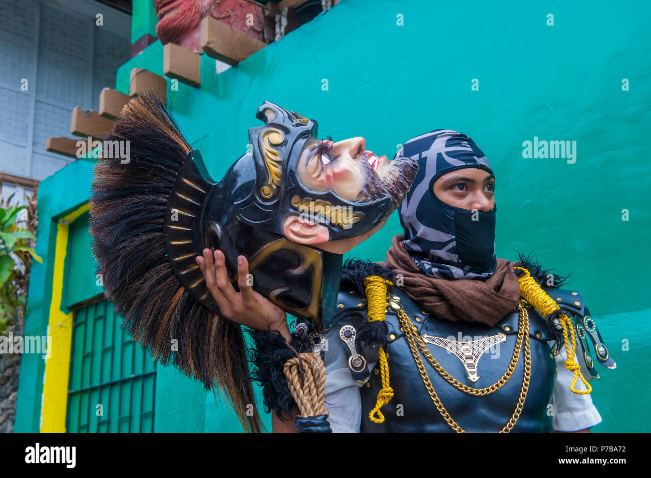 Participant in the Moriones festival in Boac Marinduque island the ...