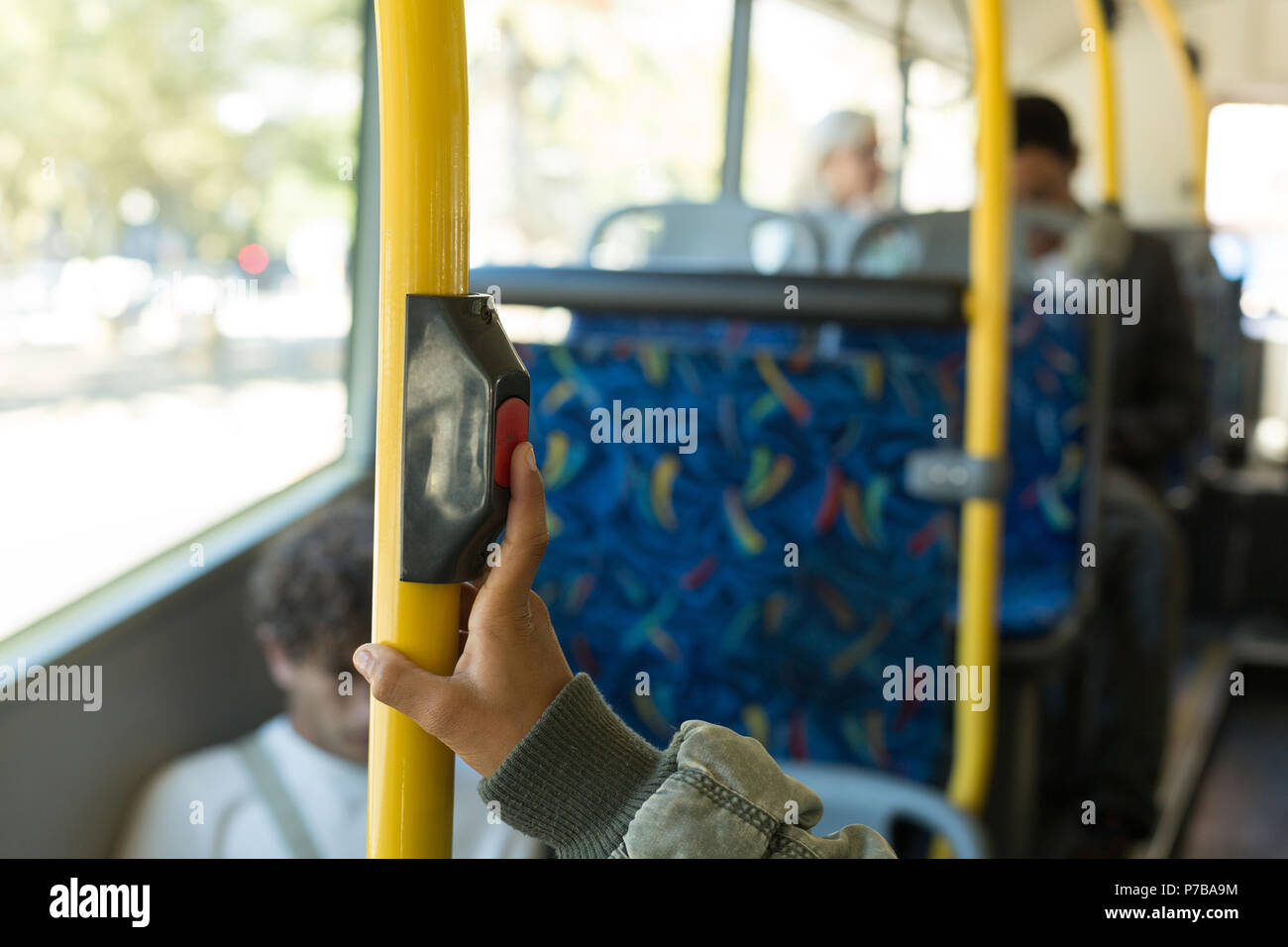 Hand on pole hi-res stock photography and images - Alamy