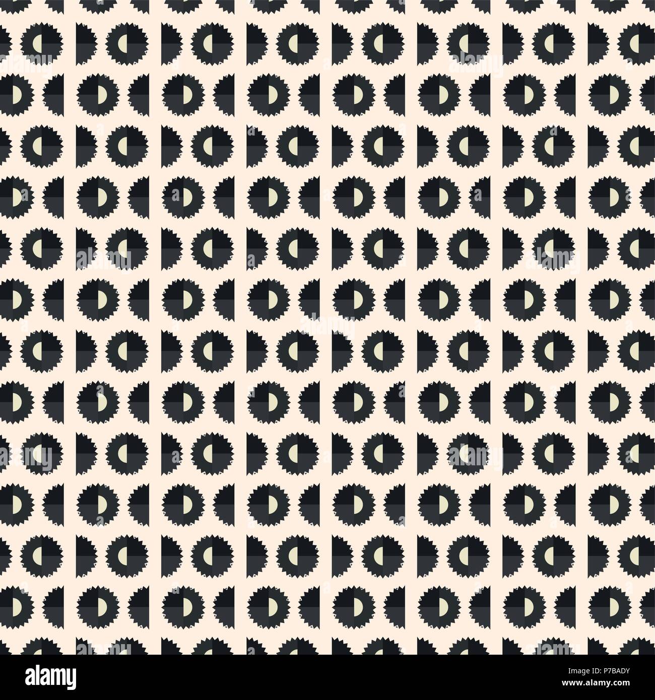 black and white design of Pattern with circular shapes, vector ...