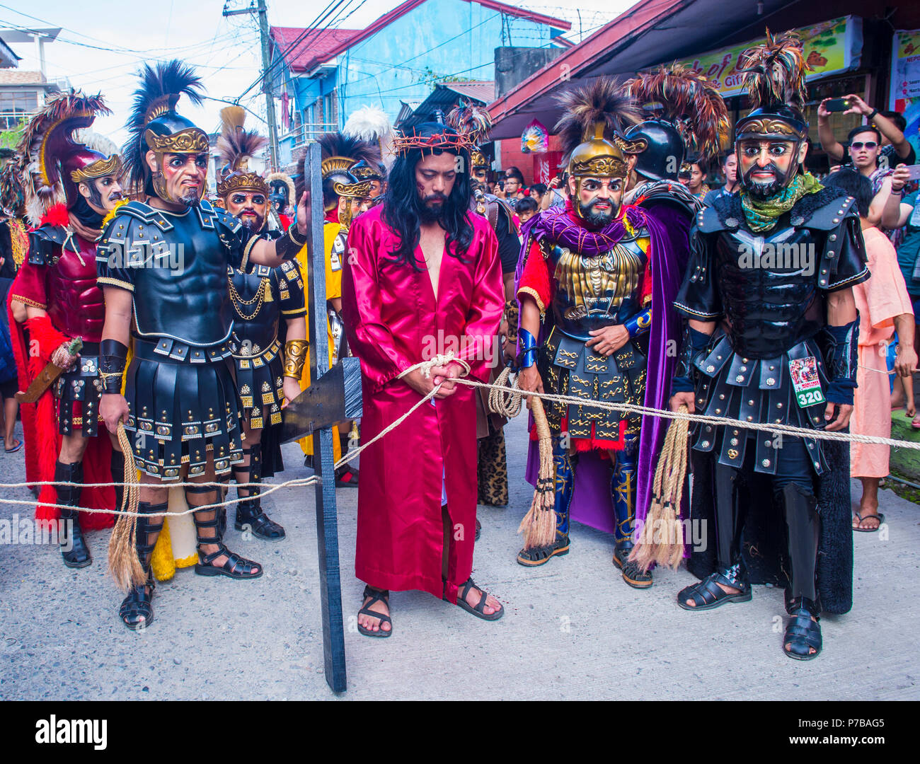 Participants in the Moriones festival in Boac Marinduque island the ...