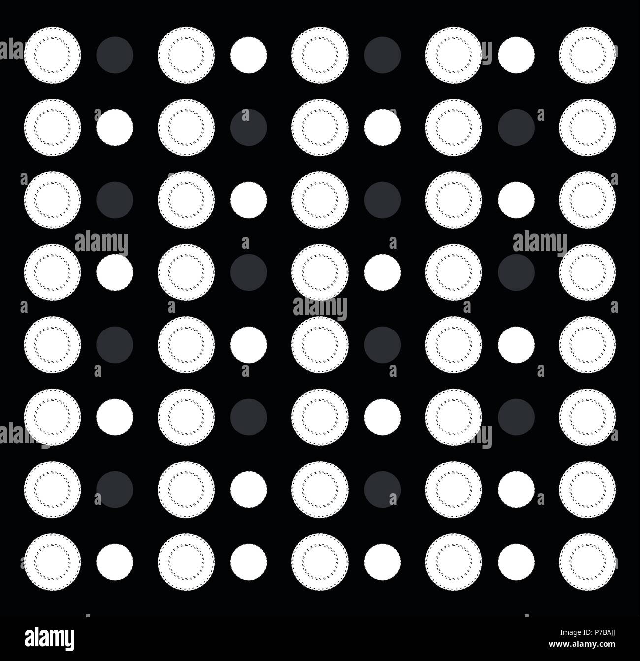 black and white design of Pattern with circular shapes, vector ...