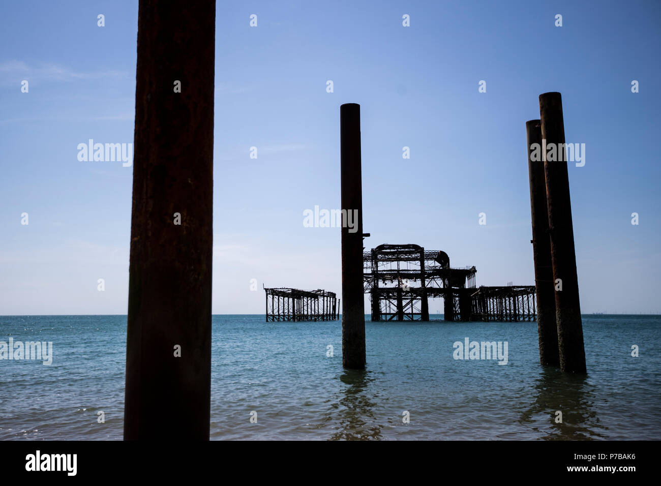 Cuckmere River estuary, meandering river, tidal river, river estuary in ...