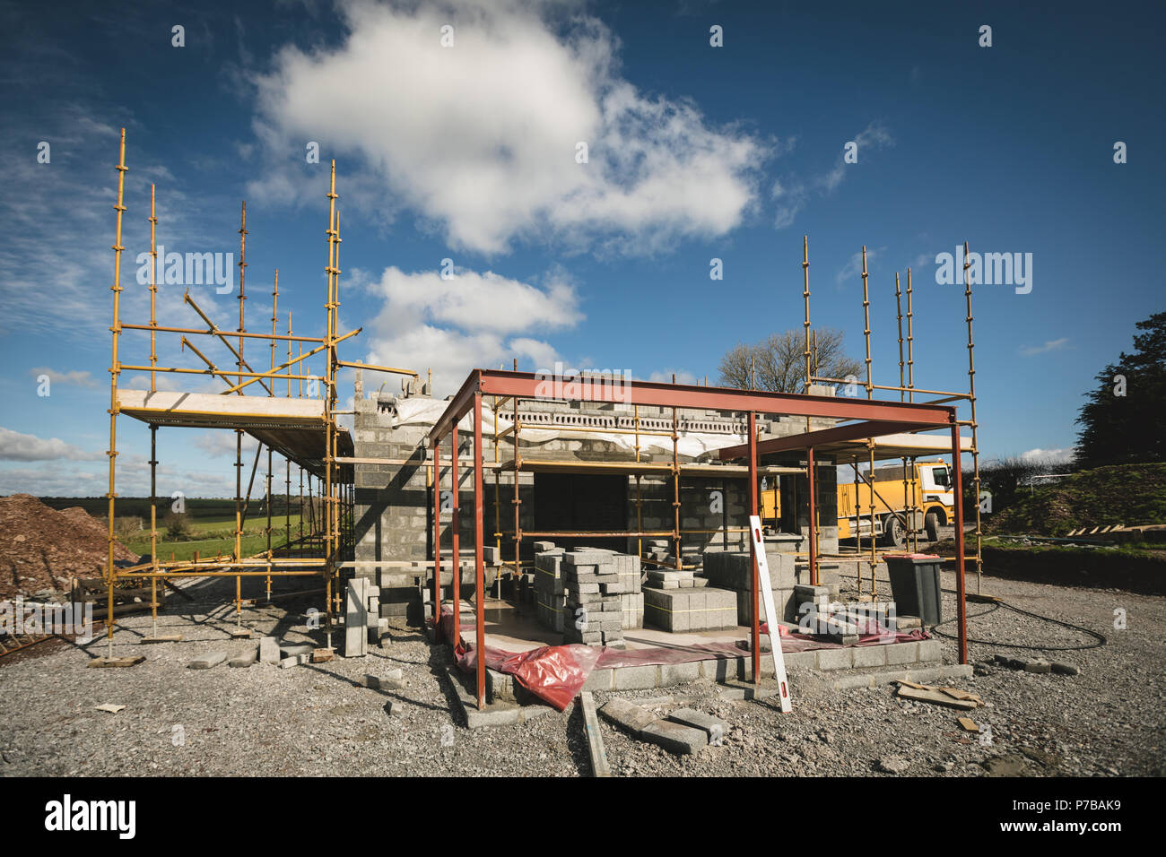 Exterior of a building under construction Stock Photo - Alamy