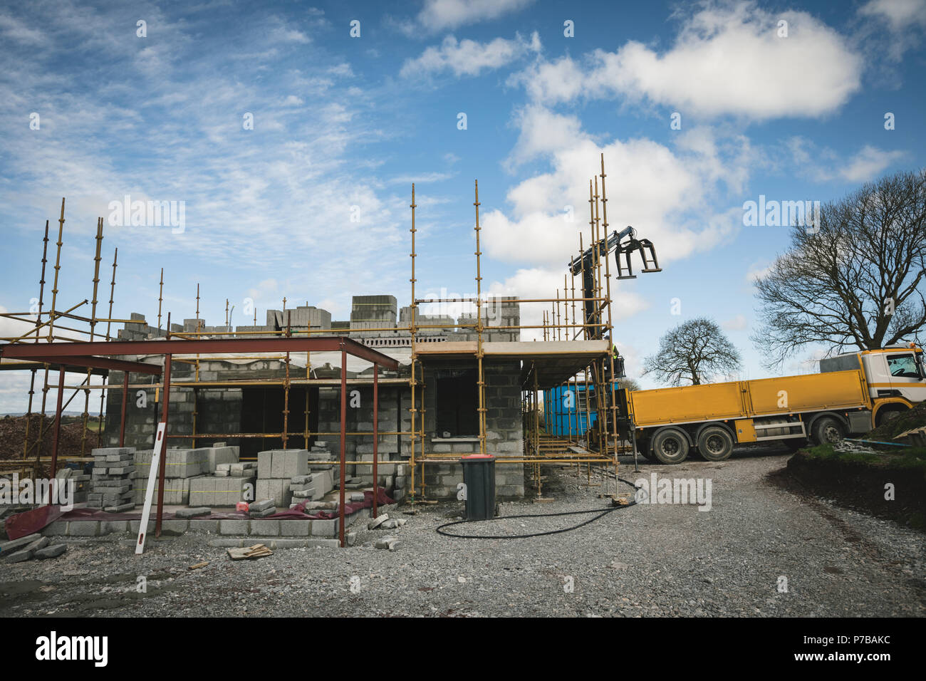 Truck at the construction site Stock Photo - Alamy