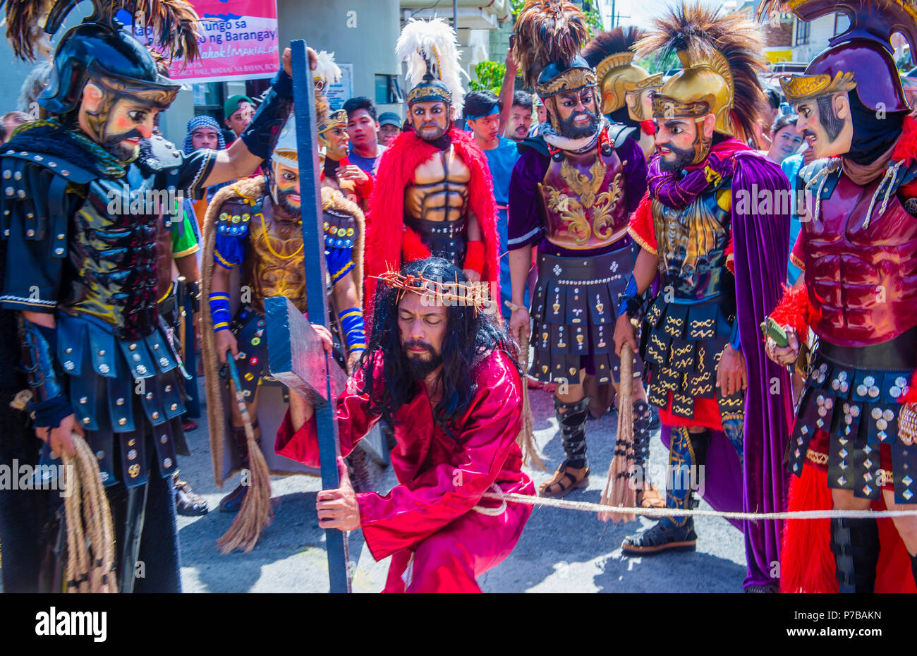 Participants in the Moriones festival in Boac Marinduque island the Philippines Stock Photo - Alamy
