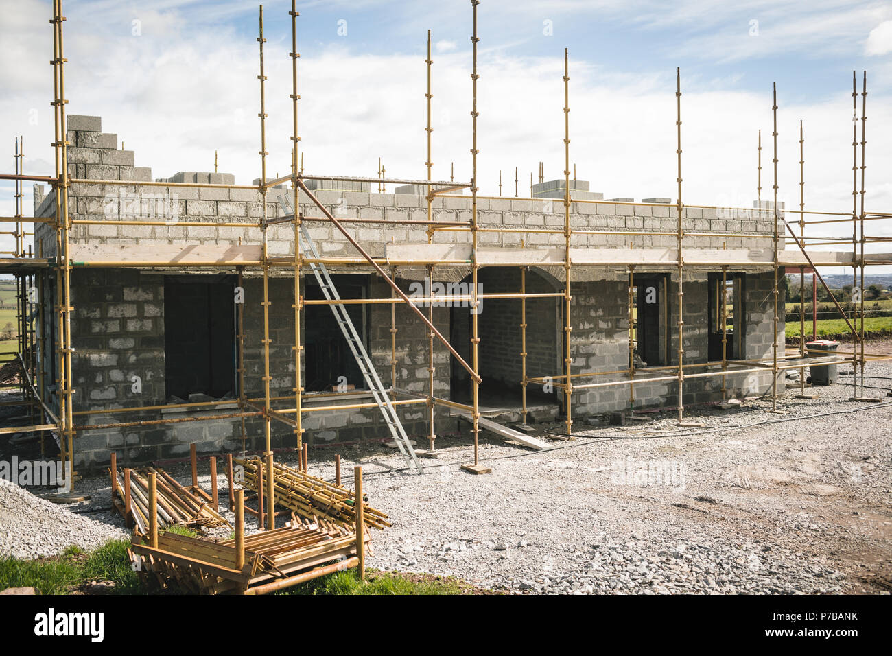Exterior of a building under construction Stock Photo - Alamy