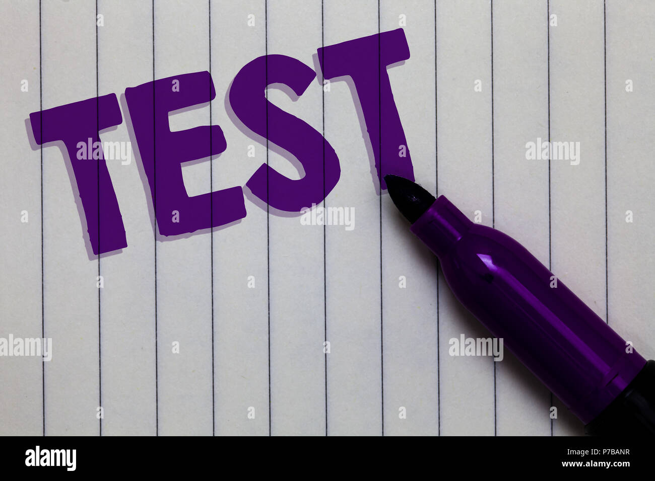 Text sign showing Test. Conceptual photo Academic systemic procedure ...