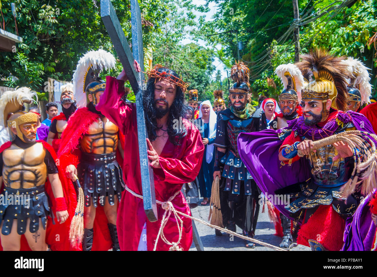 Participants in the Moriones festival in Boac Marinduque island the ...