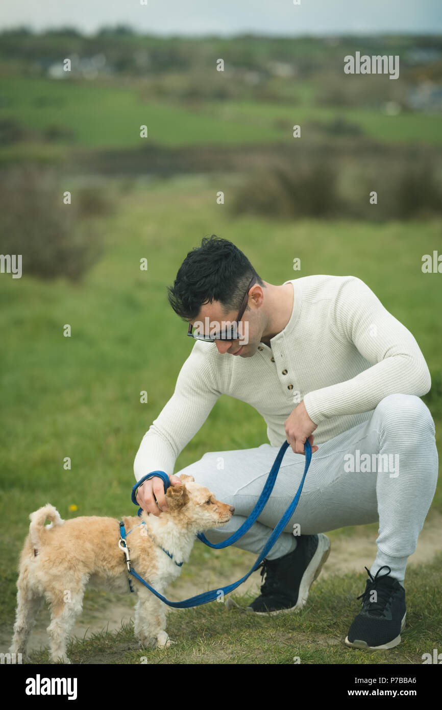 Dog man affection hi-res stock photography and images - Alamy
