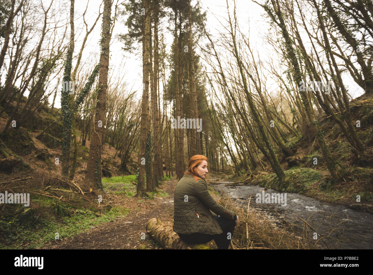 Female traveler in river hi-res stock photography and images - Alamy