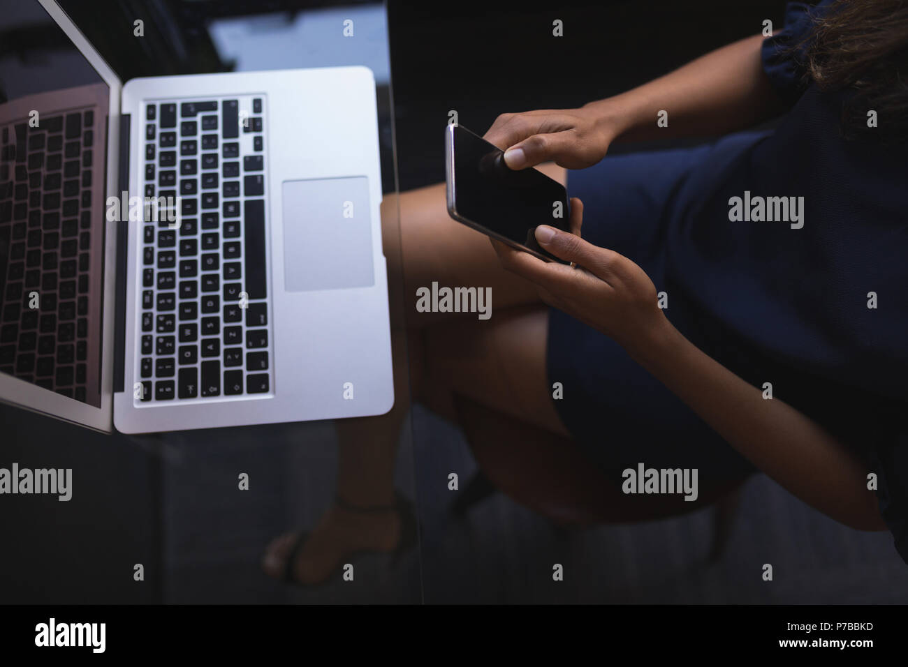 Businesswoman working on laptop close hi-res stock photography and ...