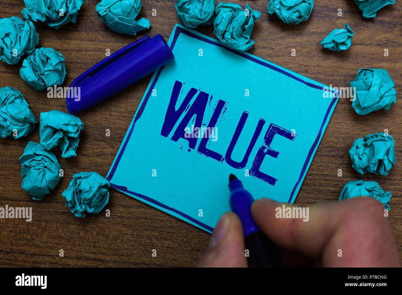 Text sign showing Value. Conceptual photo Something or someone regarded ...