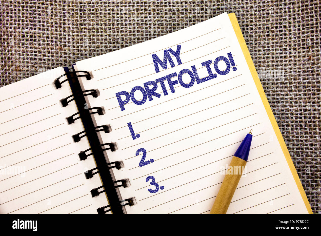 Word writing text My Portfolio Motivational Call. Business concept for ...