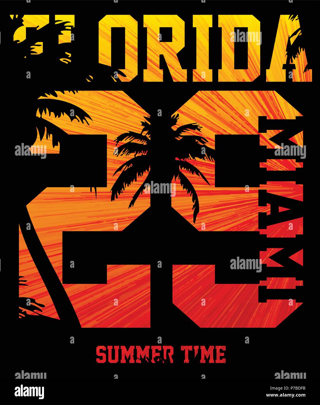 Florida summer tee graphic design Stock Vector Image & Art - Alamy