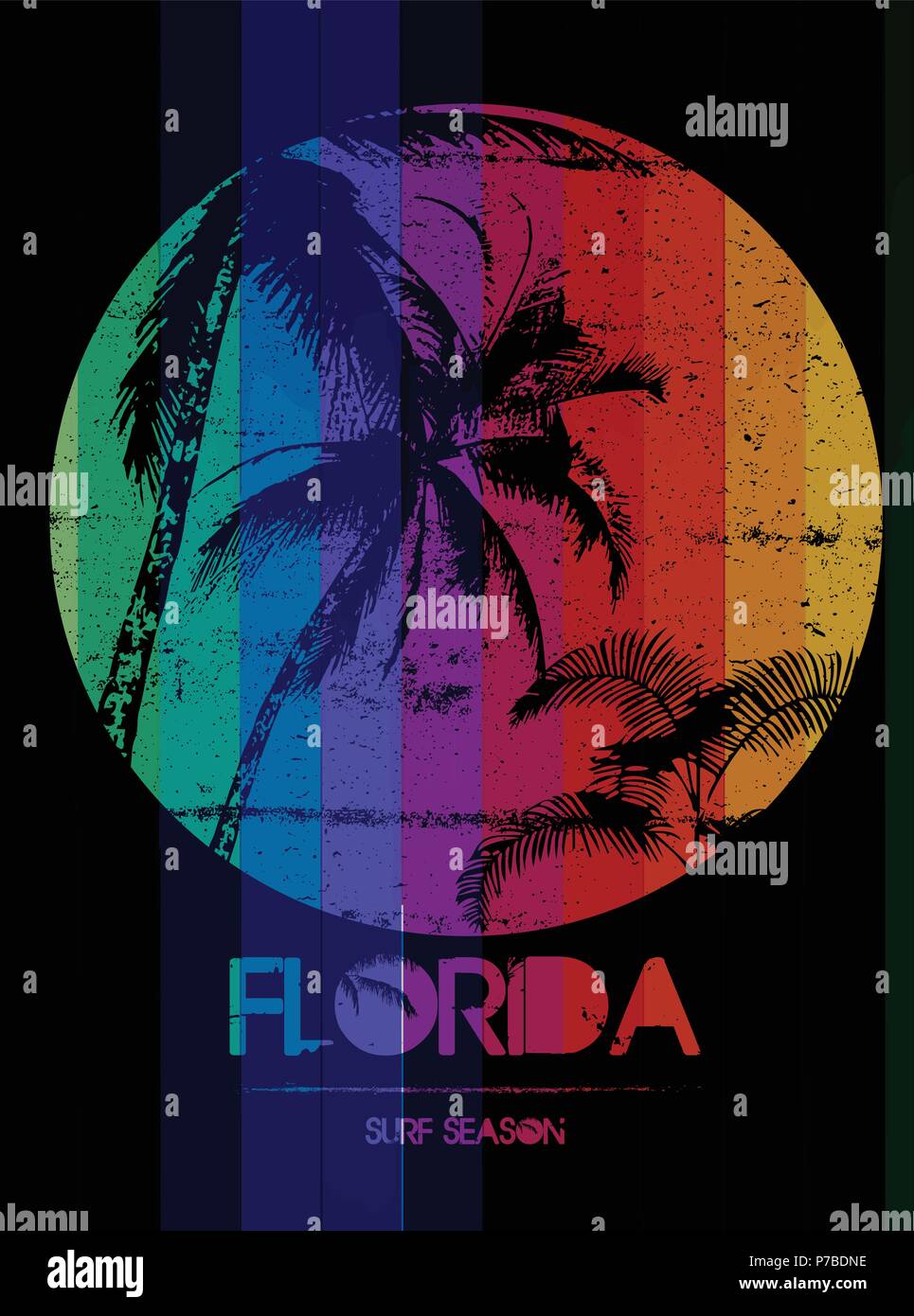 Florida summer tee graphic design Stock Vector Image & Art - Alamy