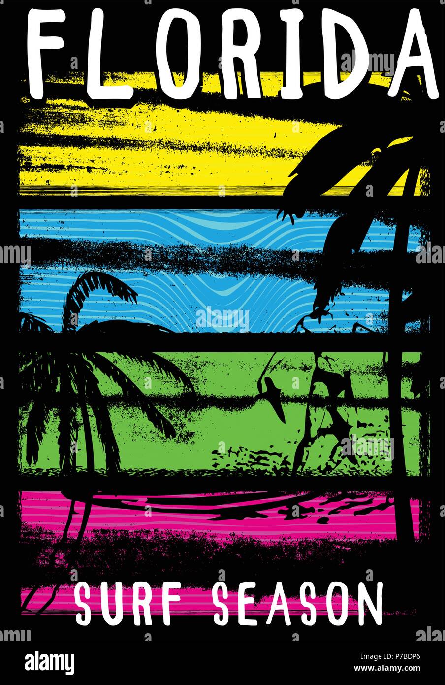Florida summer tee graphic design Stock Vector Image & Art - Alamy