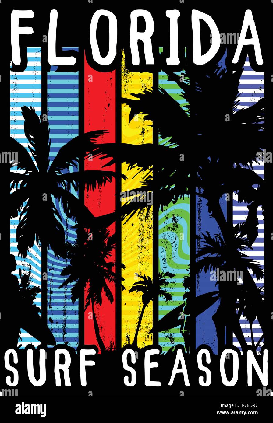 Florida summer tee graphic design Stock Vector Image & Art - Alamy