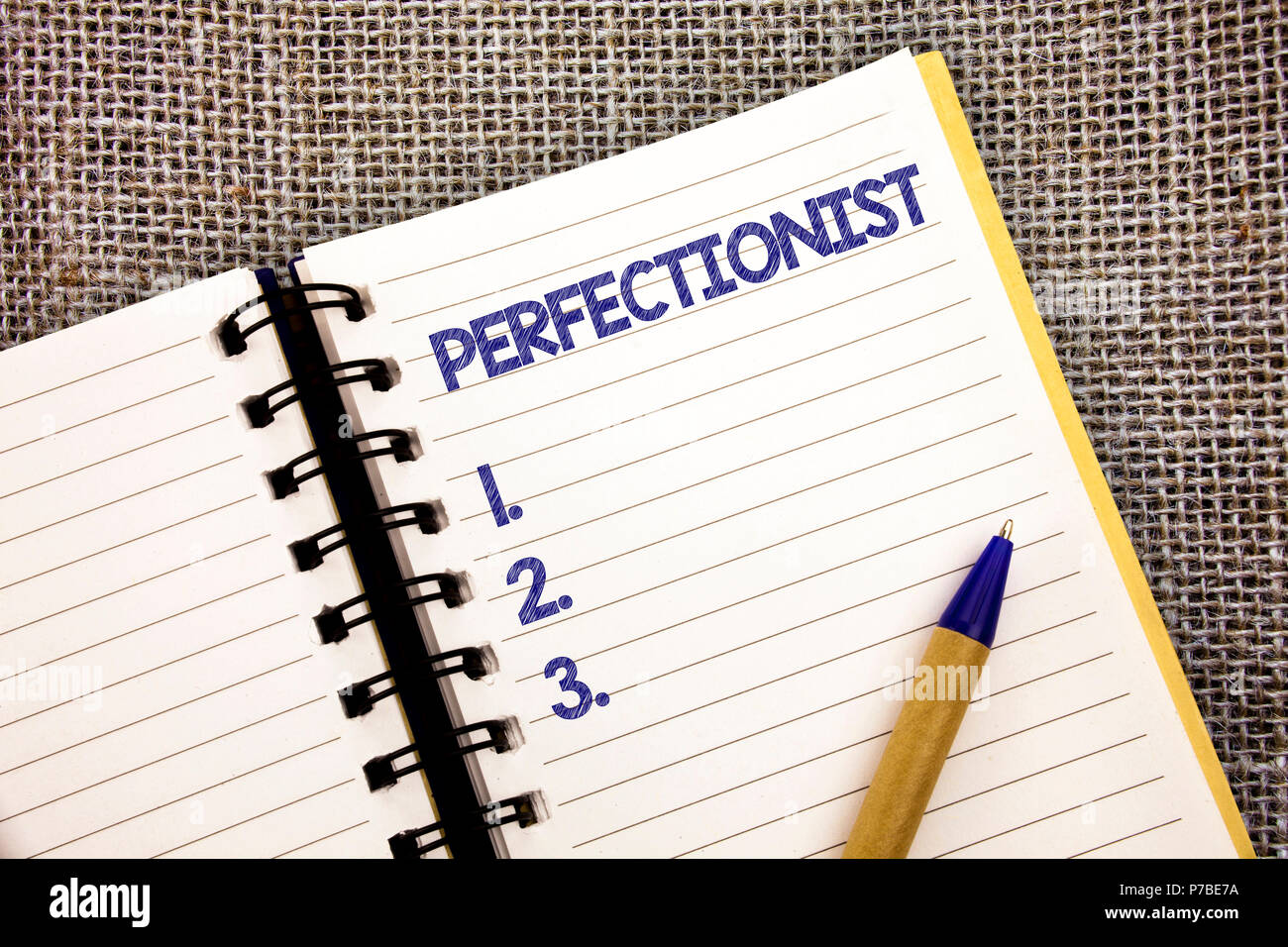 Word writing text Perfectionist. Business concept for Person who wants ...