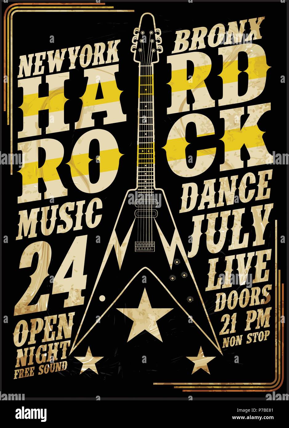 vintage rock and roll typographic for t-shirt; tee design; poster ...