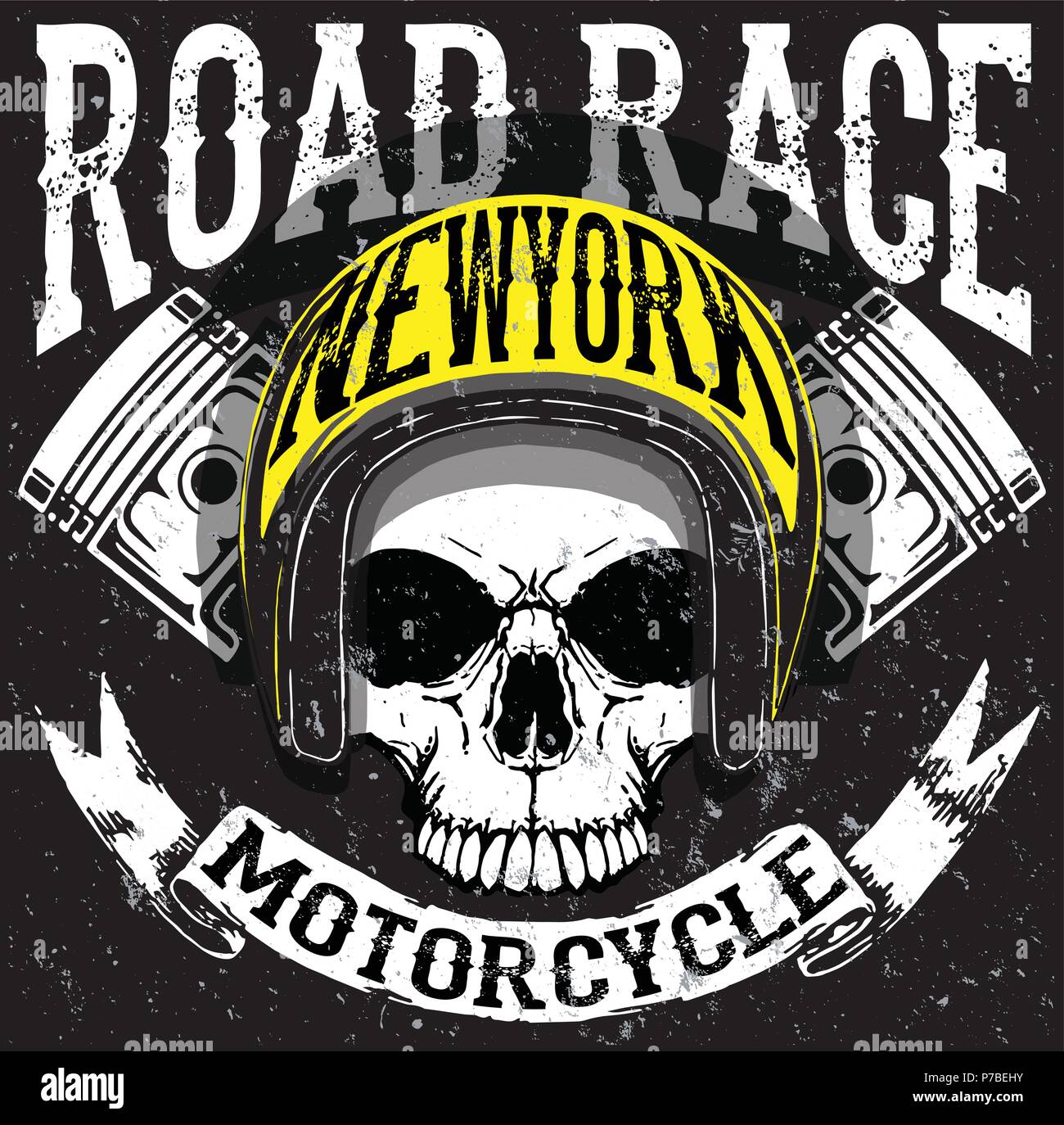 Tee skull motorcycle graphic design Stock Vector Image & Art - Alamy