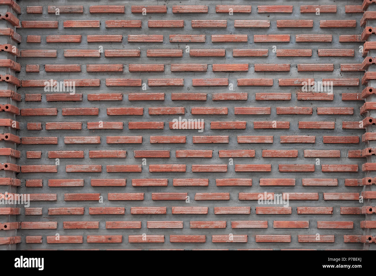 Grunge red or orange brick wall for background Stock Photo - Alamy