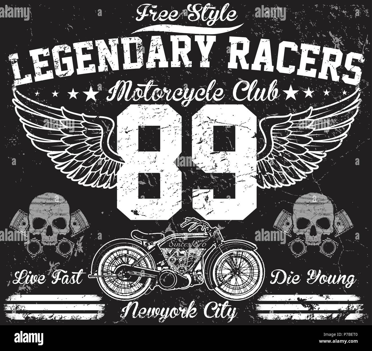 Motorcycle tee graphic design Stock Vector Image & Art - Alamy