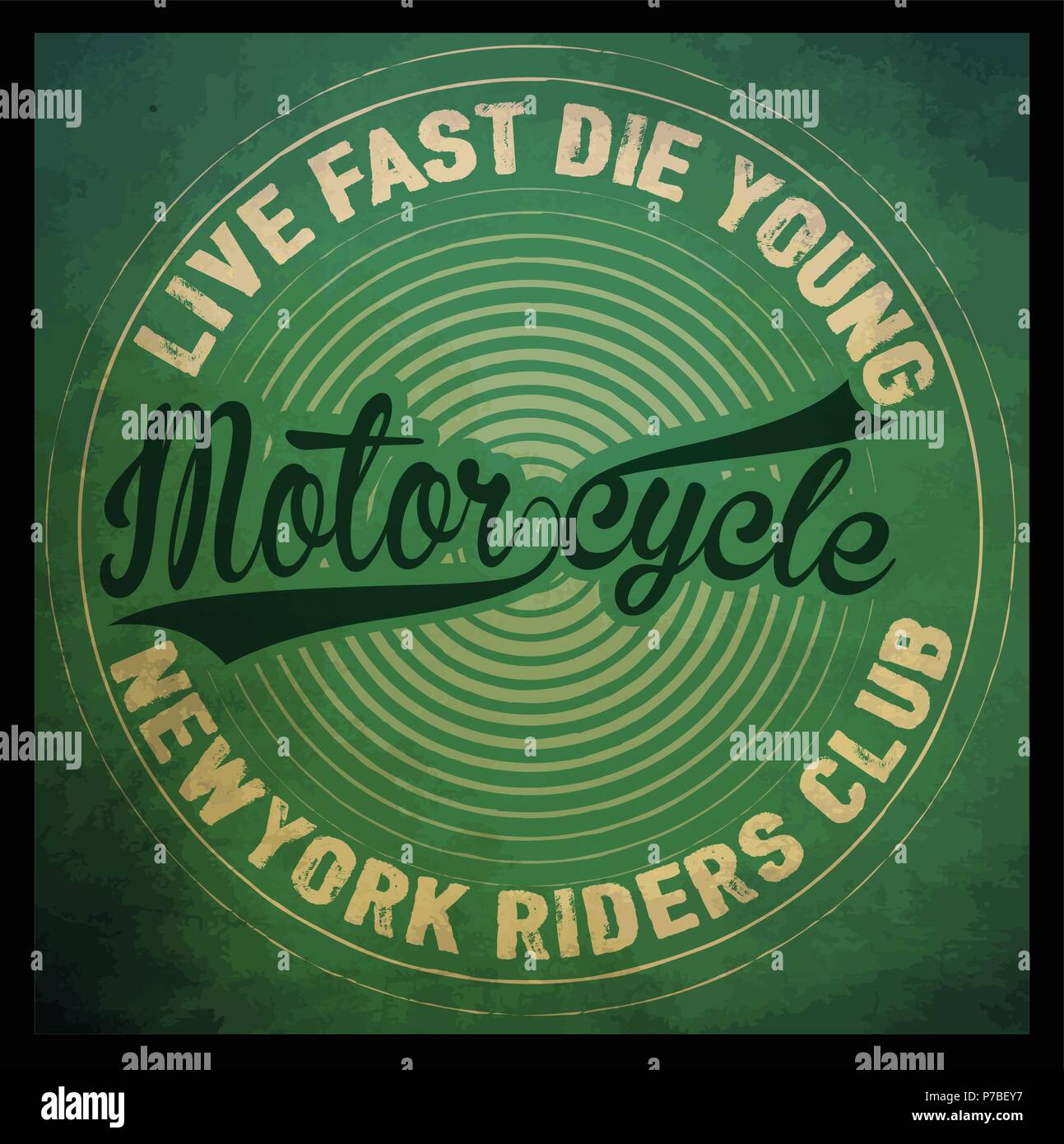 vintage style tee print design motorcycle club Stock Vector Image & Art ...