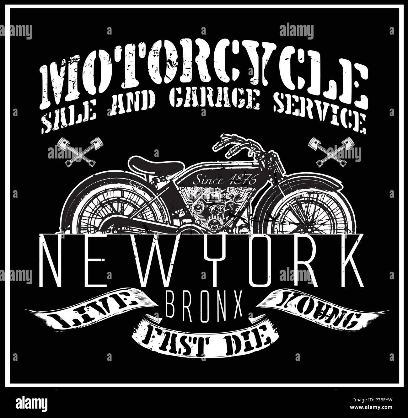 Motorcycle tee graphic design Stock Vector Image & Art - Alamy