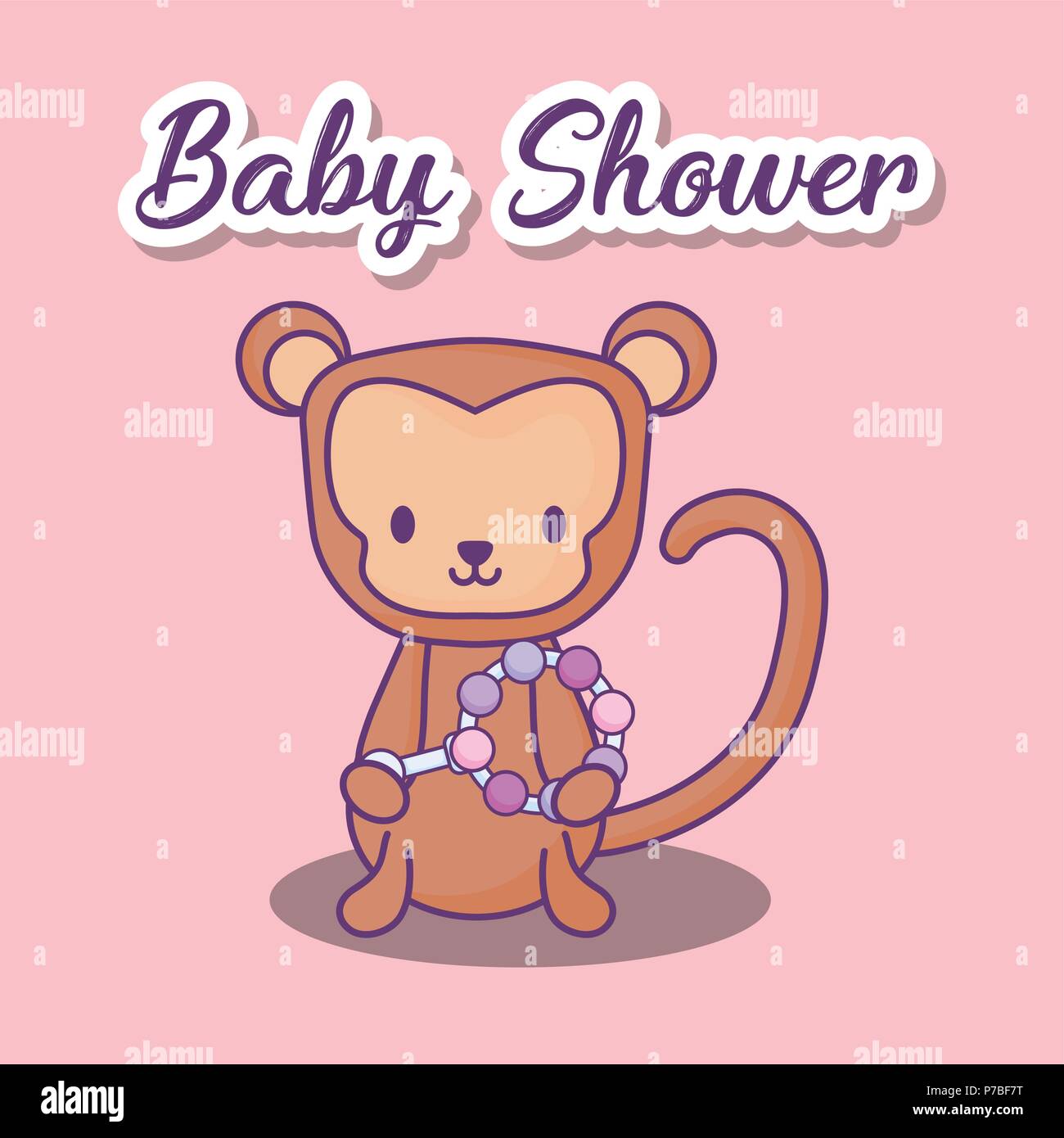 Monkey Baby Shower Clip Art