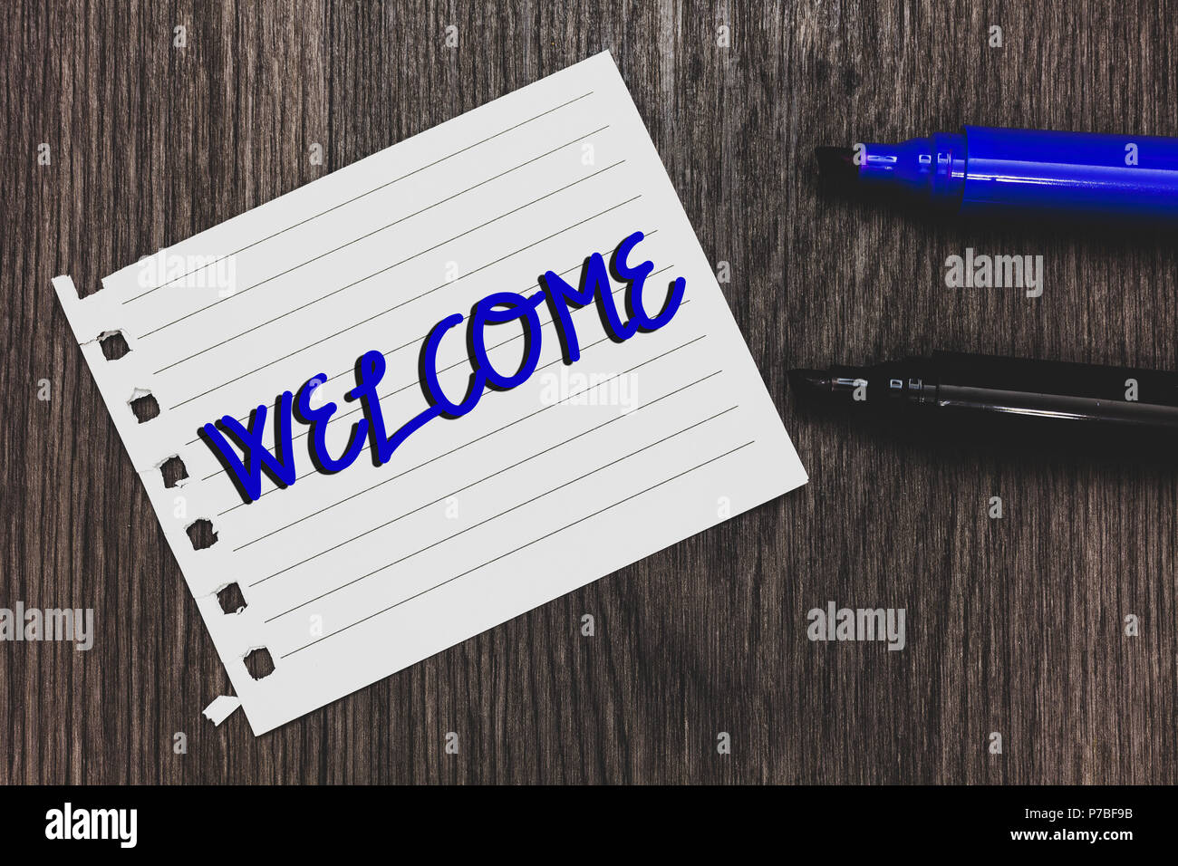 Conceptual hand writing showing Welcome. Business photo text Warm ...