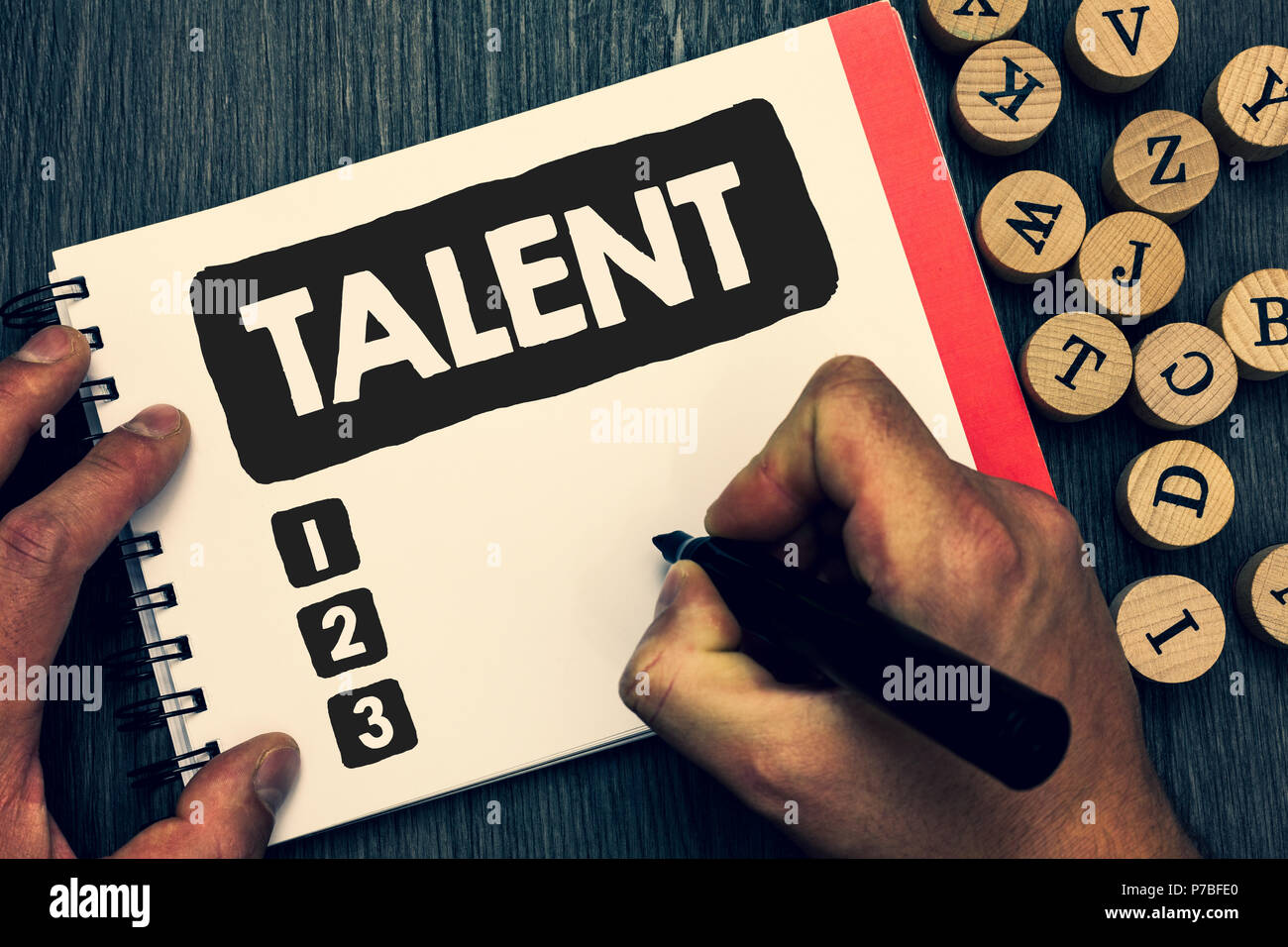 Writing note showing Talent. Business photo showcasing Natural ...