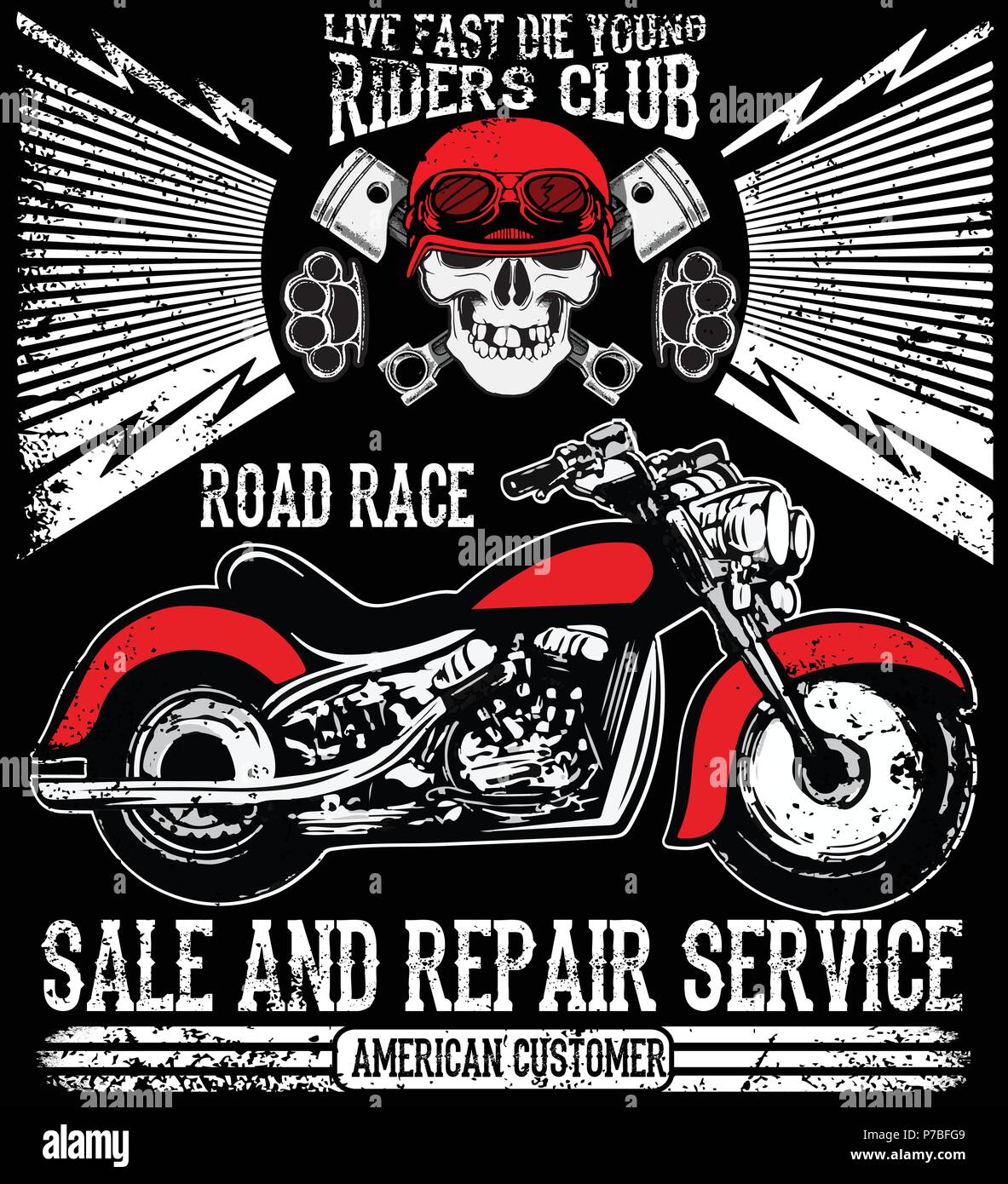 Vintage Motorcycle Graphic