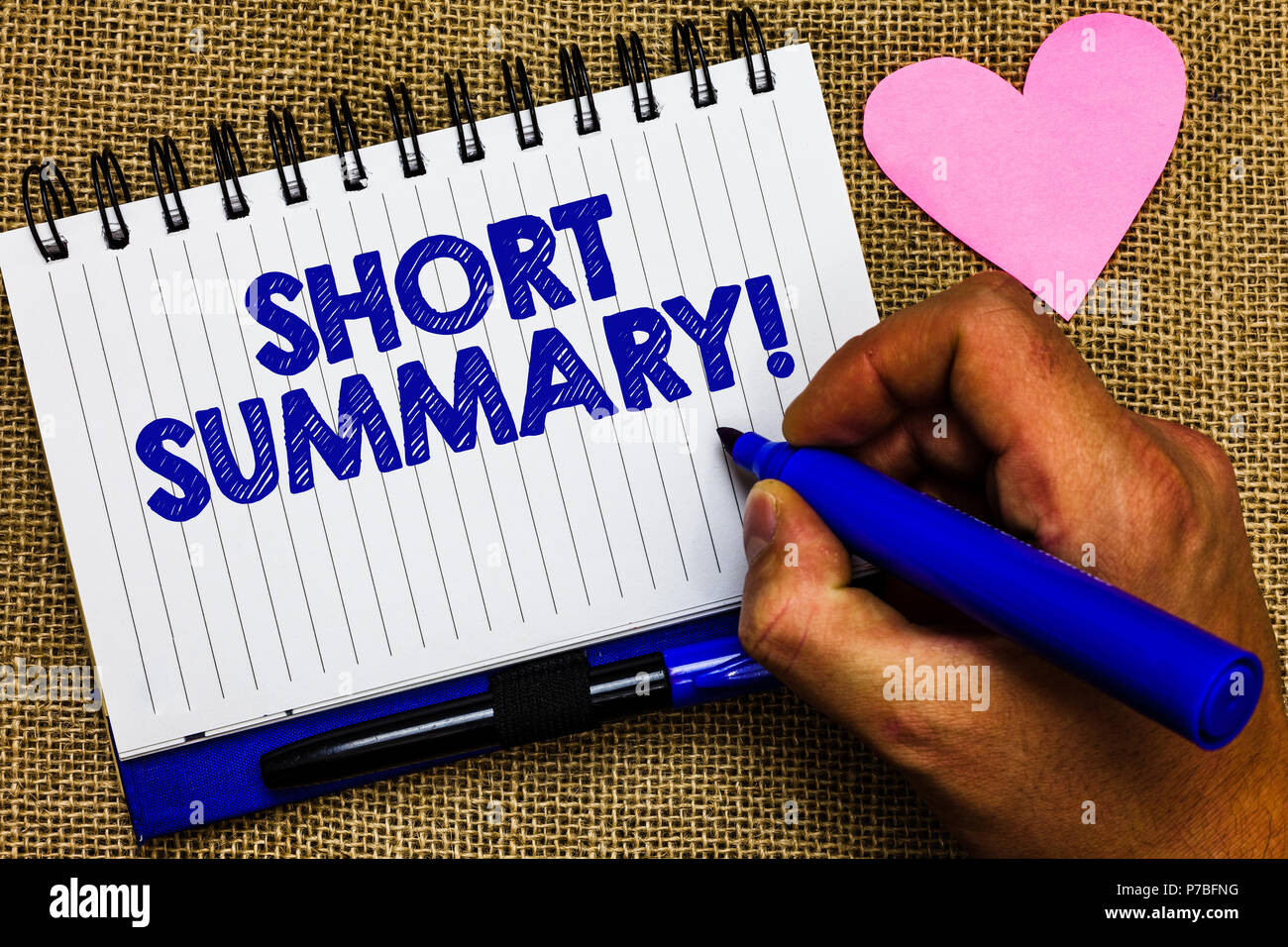 Writing note showing Short Summary Motivational Call. Business photo ...
