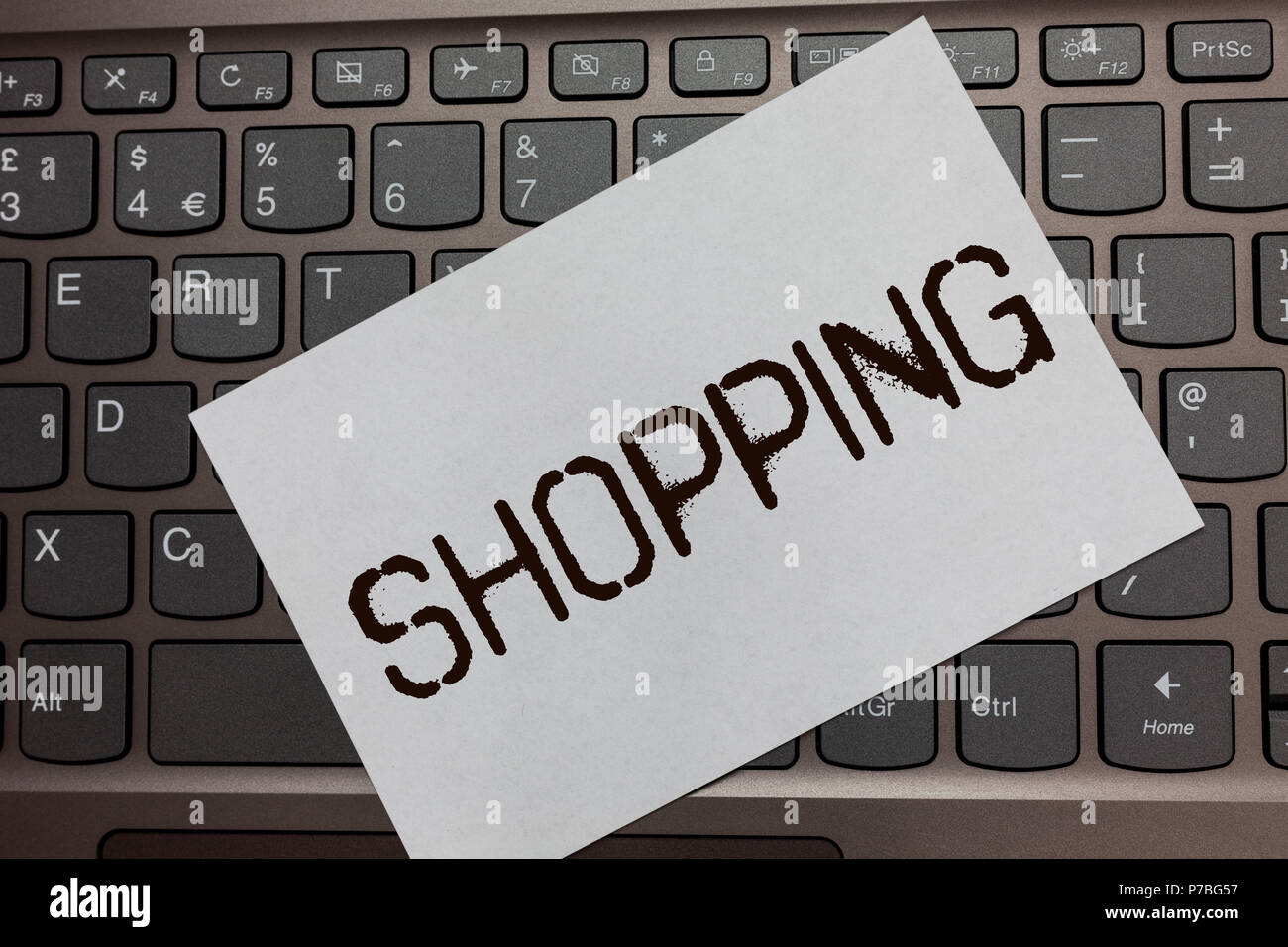 Text sign showing Shopping. Conceptual photo Shopper customer purchase ...