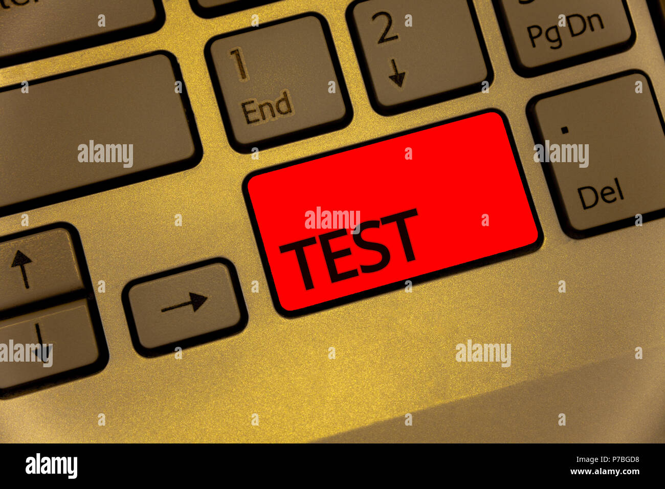 Text sign showing Test. Conceptual photo Academic systemic procedure ...