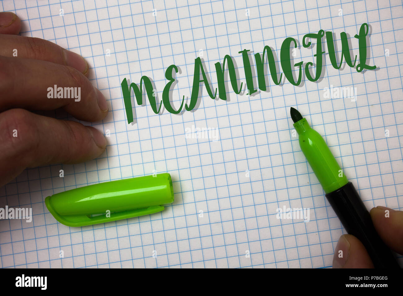 Conceptual hand writing showing Meaningful. Business photo text Having ...