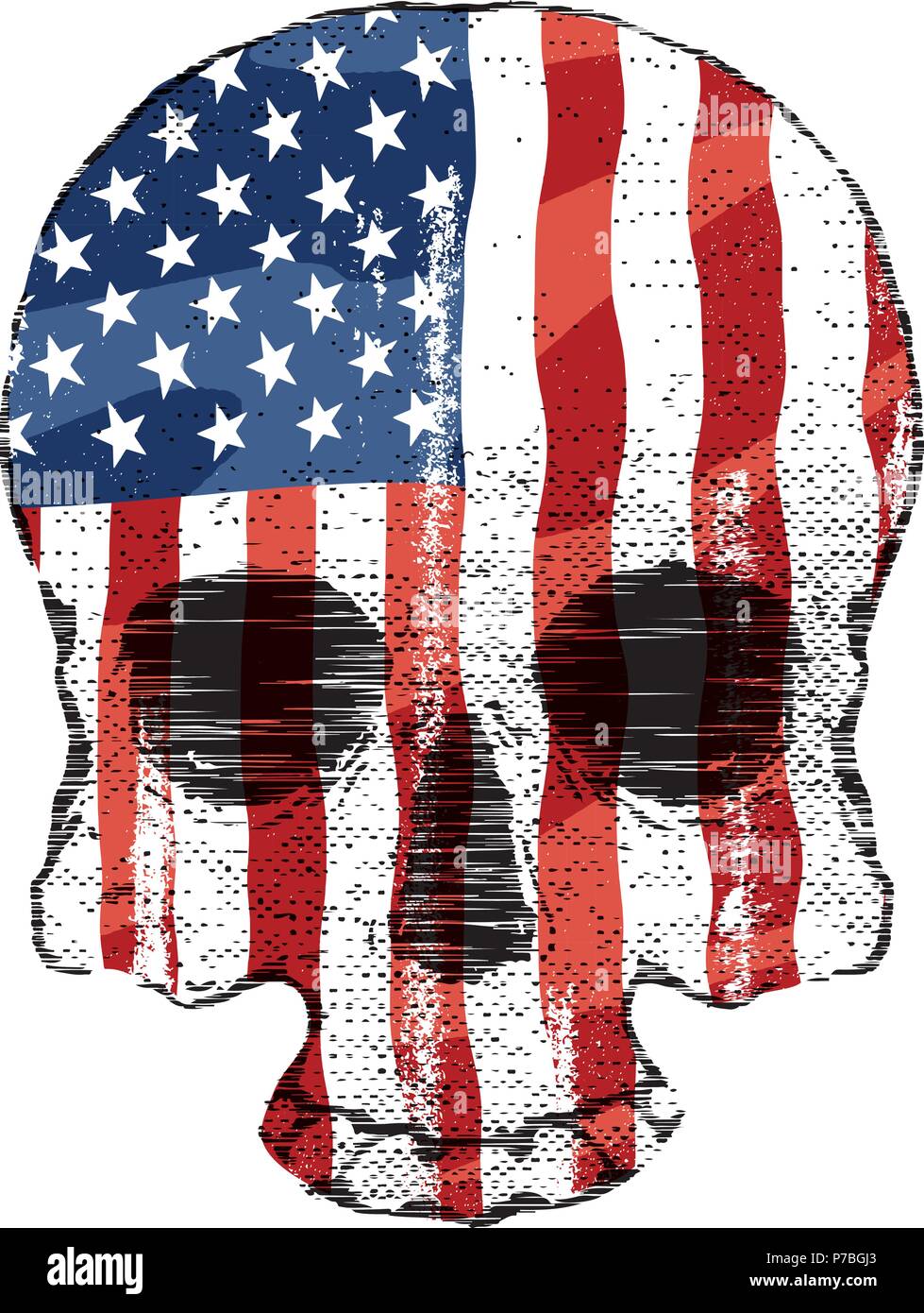 American flag skull Stock Vector Image & Art - Alamy