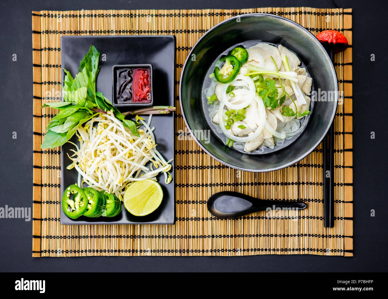 Chicken noodles is a famous traditional food of Vietnam Stock Photo - Alamy
